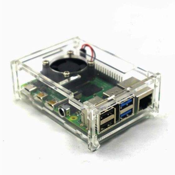 Vỏ mica Raspberry Pi 4 kèm quạt | Thế Giới Module