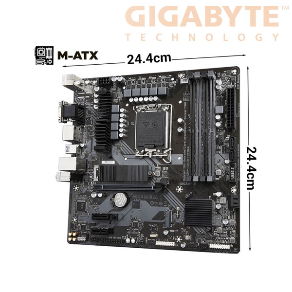 Mainboard Gigabyte B760M DS3H DDR4 (Intel B760/ Socket 1700/ M-ATX/ 4 ...