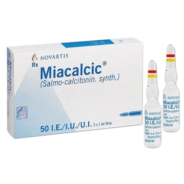 Thuốc tiêm Miacalcic Novartis điều trị tăng canxi máu ác tính (5 ống ...