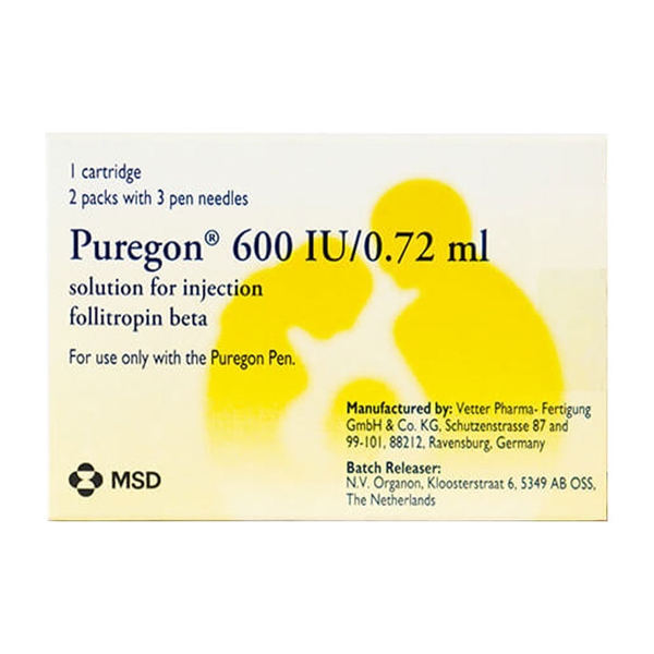 Puregon 600IU/0.72ml - Dung dịch tiêm điều trị không rụng trứng của Đức ...