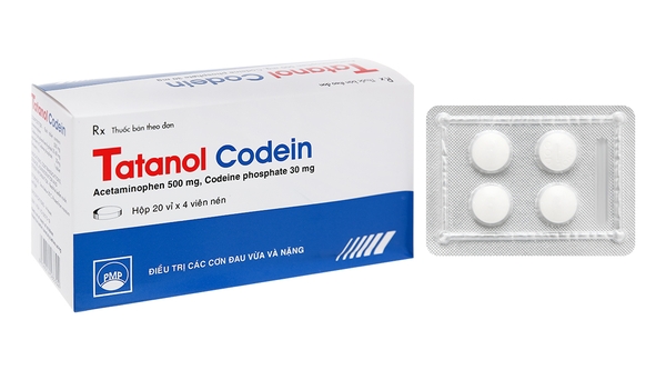Tatanol Codein trị các cơn đau trong đau thắt lưng, đau đầu (20 vỉ x 4 ...