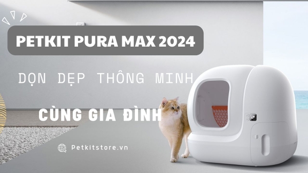 Máy dọn phân mèo PETKIT PURA MAX 2024 dọn dẹp thông minh cùng gia đình