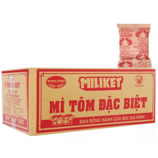 Mỳ Miliket 2 tôm đặc biệt 65g/100