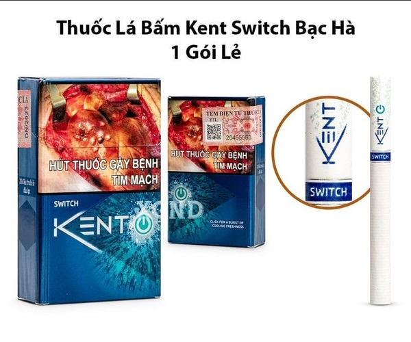 Thuốc lá Kent Switch(bấm bạc hà)/10 bao