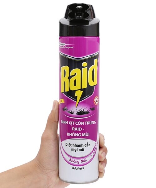 Xịt côn trùng Raid không mùi 520ml/12