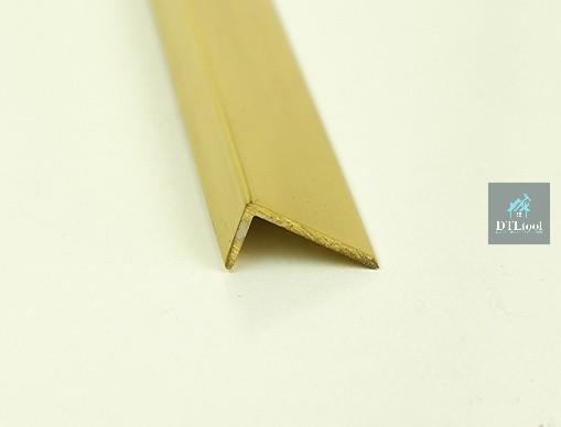 Nẹp Đồng L18 Trơn - Nẹp kết thúc sàn gỗ, Trang trí tường, vách ngăn, Bo ...