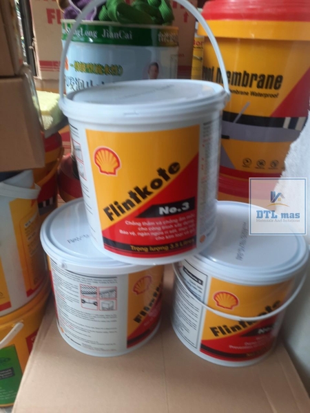 Flintkote No.3 - Lon 3.5 lít. Chống thấm gốc Bitum Polymer đàn hồi một ...