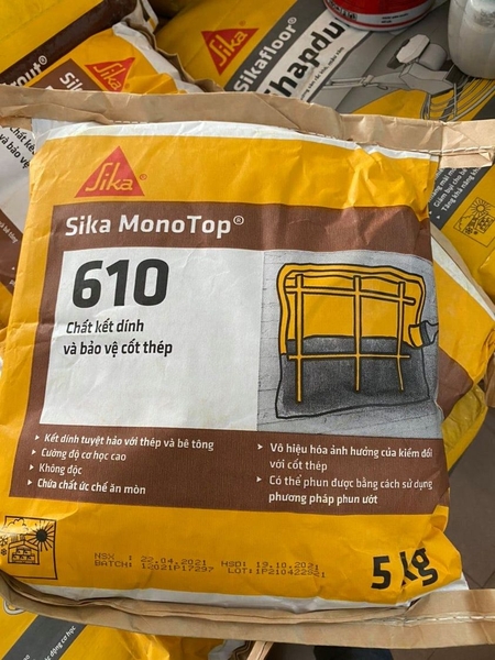 Sika MonoTop 610 - Túi 5kg - Chất kết dính và bảo vệ cốt thép | Dtlgroup.vn