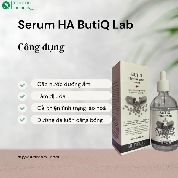 Serum HA Butiq Lab Hàn Quốc 100ml - Dưỡng ẩm, da sáng mịn căng bóng