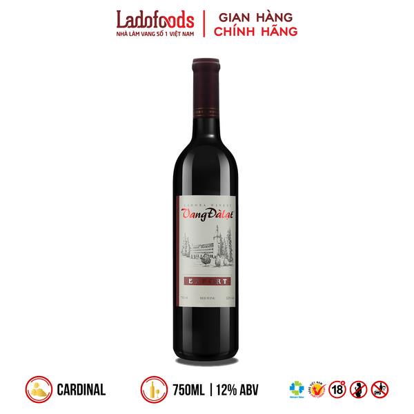 Vang ĐàLạt Export Red Wine 750ML Ladofoods - Nhà làm Vang số 1 Việt Nam