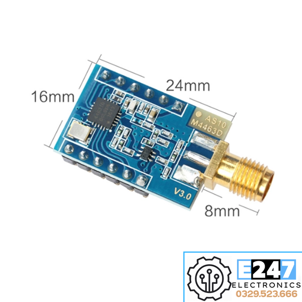 MODULE RF SI4463 AS10-M4463D-SMA 433MHZ 2000M