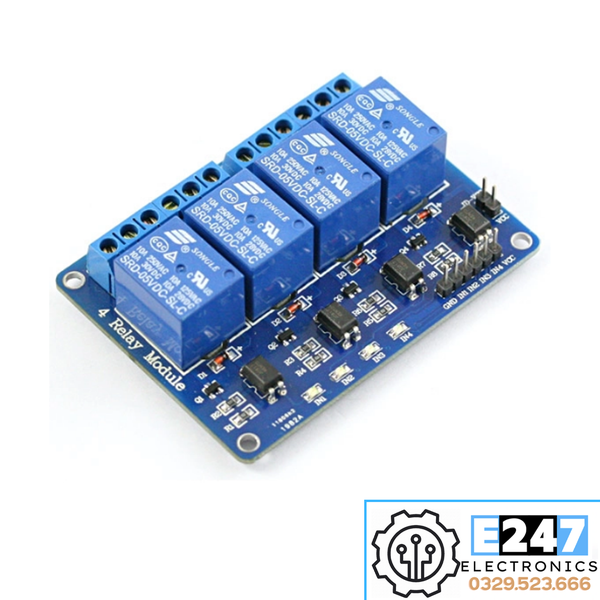MODULE RELAY 4 KÊNH 5V-220VAC/10A