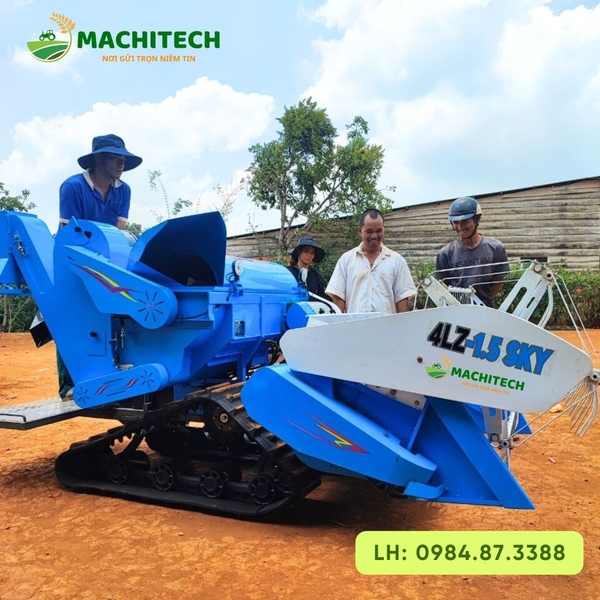 Công suất của máy gặt lúa mini 4LZ - 1.5 Sky chuyên sình lầy