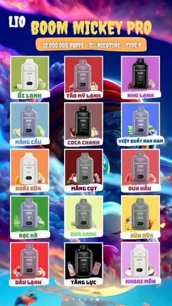 Giới thiệu và review chi tiết LIO Boom Mickey Pro 12000 hơi (50mg)