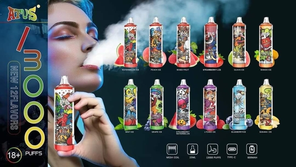 Đánh giá chi tiết và review Pod 1 Lần ATVS ATUS 13000 Hơi (50mg)