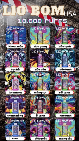 Review sản phẩm LIO BOOM Lisa 10000 Hơi (50mg) – Pod 1 Lần