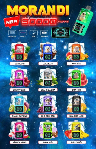 Review chi tiết Morandi 30000 Hơi (50mg) – Pod 1 Lần