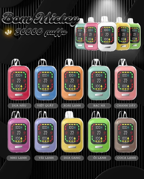 Boom Mickey 30000 Hơi Ổi Lạnh (50mg) - Pod 1 lần