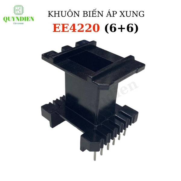 Khuôn Biến áp xung EE4220 Đứng (6+6 chân) dùng lõi ferrit EE 42x42x20mm