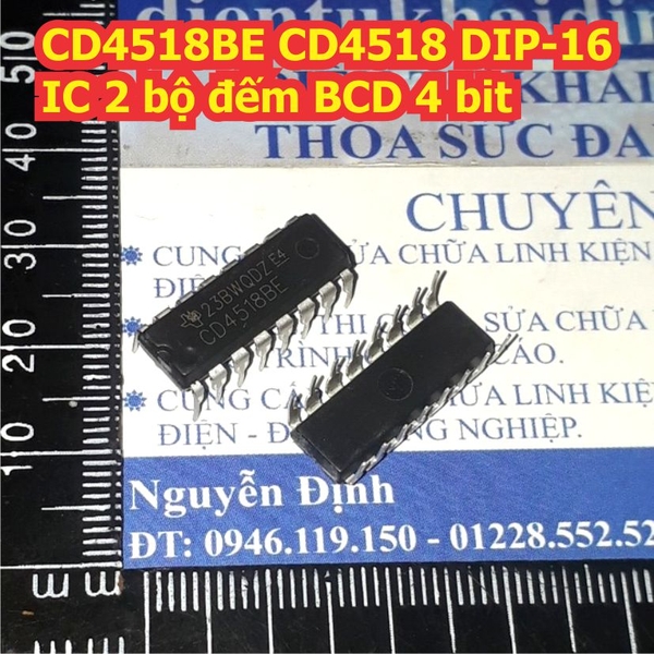 CD4518BE CD4518 DIP-16 IC 2 bộ đếm BCD 4 bit kde9658