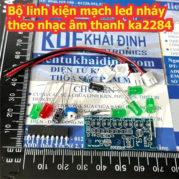 Bộ linh kiện mạch led nháy theo nhạc âm thanh ka2284 kde9690