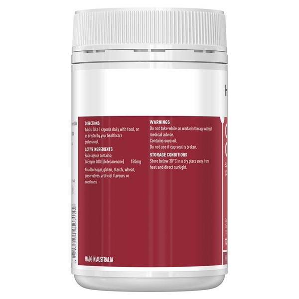 Healthy Care Coenzyme Q10 150mg Australian heart supplement 100 tablets ...
