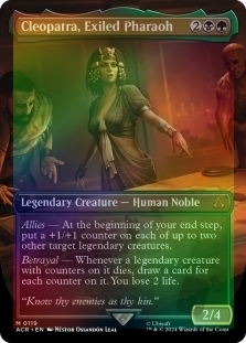 Magic the Gathering - Universes Beyond: Assassin's Creed - Cleopatra, Exiled Pharaoh (Borderless ...