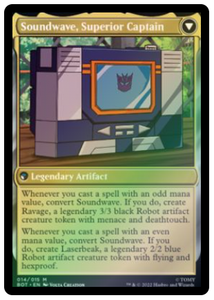 Magic the Gathering - Universes Beyond: Transformers - Soundwave, Sonic ...