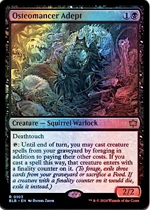 Magic the Gathering - Bloomburrow - Osteomancer Adept FOIL