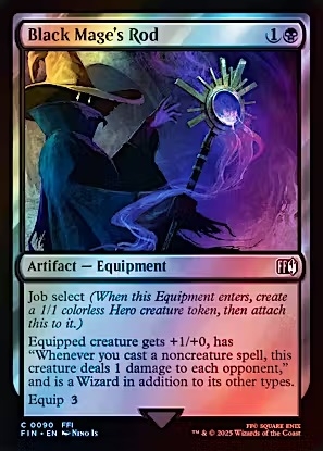 Magic the Gathering - Final Fantasy - Black Mage's Rod FOIL