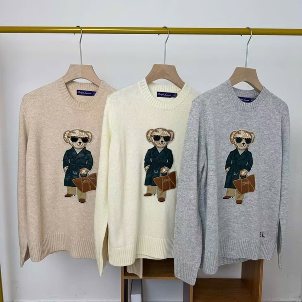 Áo len RALPH LAUREN gấu túi da Metis Casual