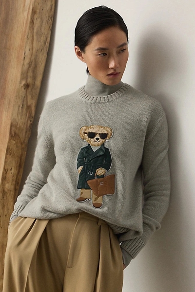 Áo len RALPH LAUREN gấu túi da Metis Casual