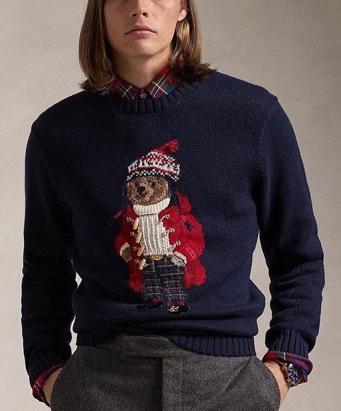 Áo len RALPH LAUREN áo đỏ khuy gỗ Metis Casual