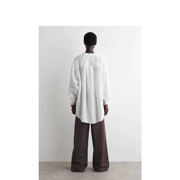 Váy COS linen trắng Metis Casual