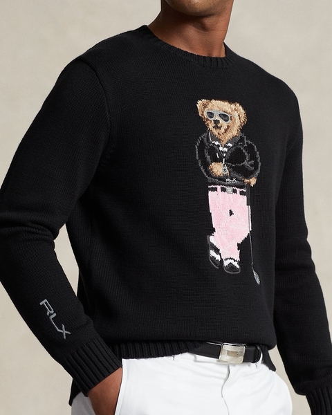 Áo len RALPH LAUREN đen gấu quần hồng Metis Casual