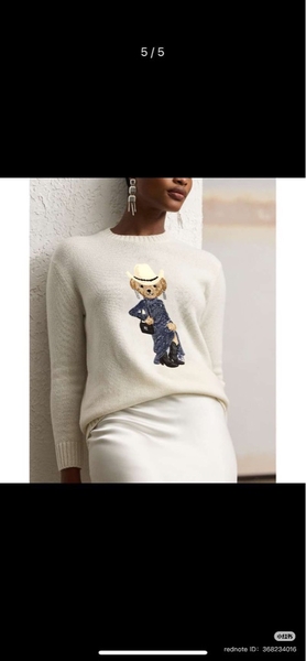 Áo len RALPH LAUREN gấu ghi tag tím Metis Casual