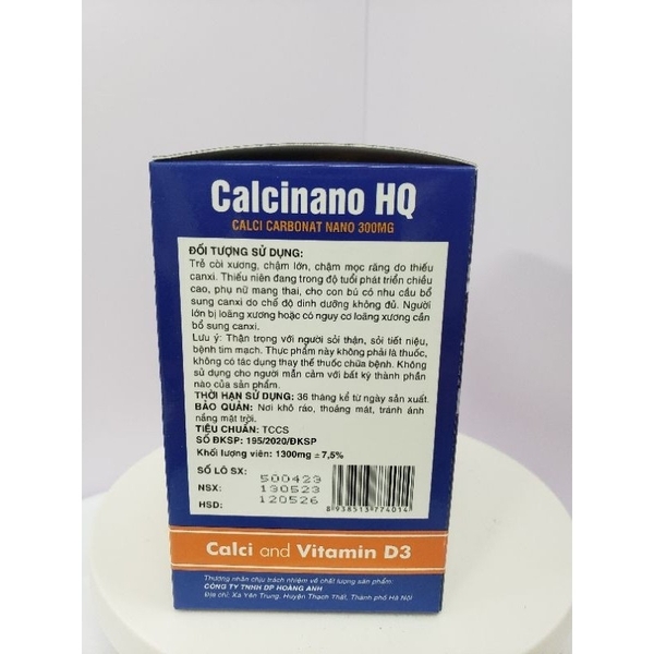CALCINANO HQ – BỔ SUNG CANXI HỮU CƠ D3K2 CHO XƯƠNG CHẮC KHỎE , HỖ TRỢ CHUỘT RÚT , PHÒNG NGỪA ...