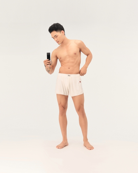 White Boxing Sleep Short