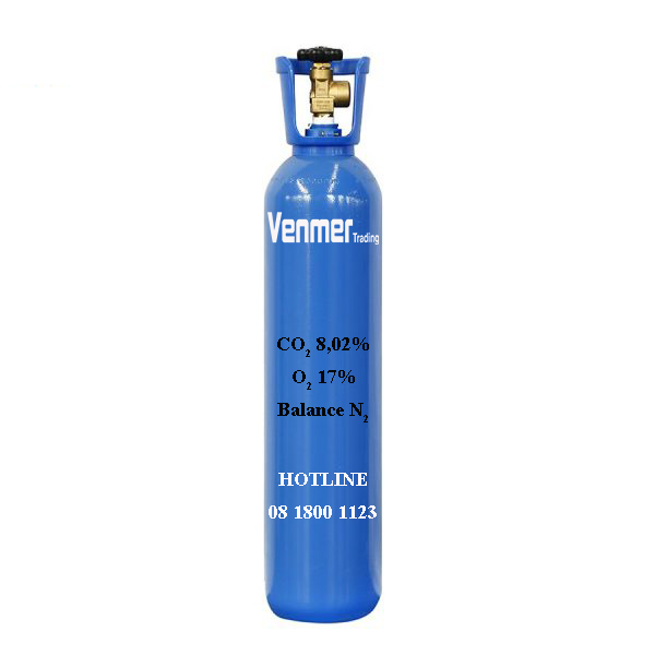 Khí hỗn hợp CO2 8,02%; O2 17%