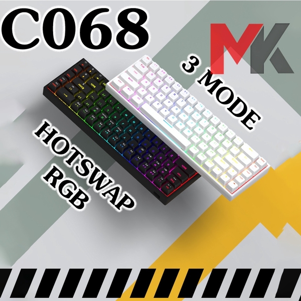 Bàn phím cơ ColorReco C068 - LED RGB - Hotswap 5 pin - Không dây 3 mode