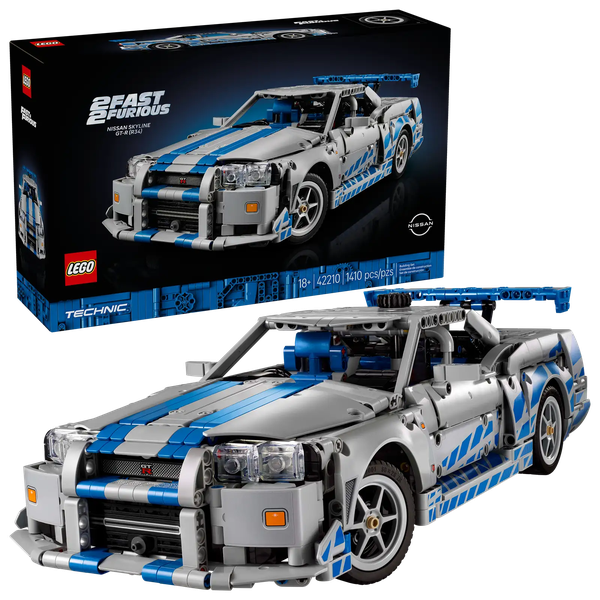 LEGO Technic 2 Fast 2 Furious Nissan Skyline GT-R (R34) Car 42210 JUNJUN