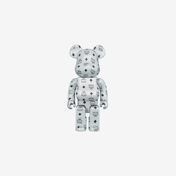 Bearbrick x MCM White Chrome Ver. 100% & 400% Set JUNJUN