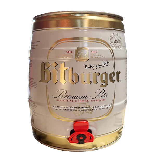 Bitburger Premium Pils Beer Keg 5L GOLDEN CENTURY TRADING COMPANY LIMITED