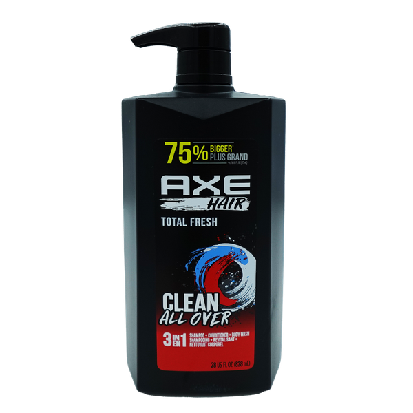 Axe Total Fresh 3 In 1 Shampoo Conditioner & Body Wash 28.0 Oz GOLDEN ...