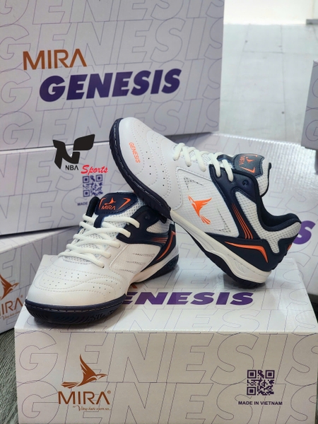 Giày cầu lông Mira GENESIS - Trắng Navy