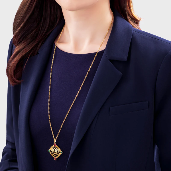 Dây chuyền - Hoa Mẫu đơn (Golden Tang Peony)