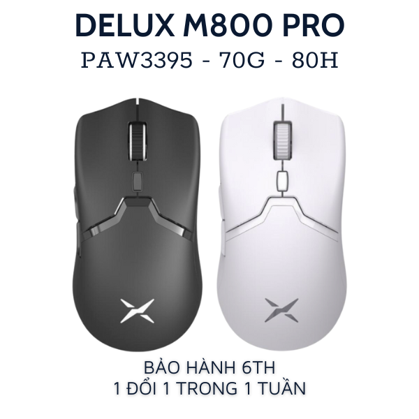 Chuột không dây DELUX M800pro PAW3395