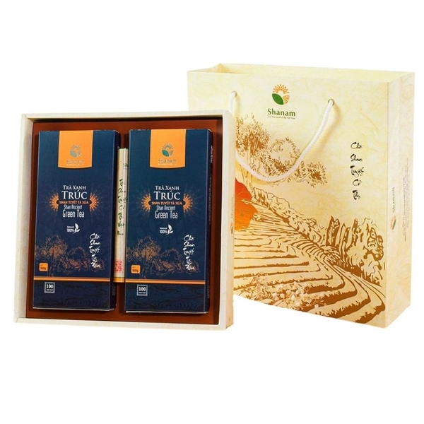 TRÀ XANH TRÚC SET ĐÔI - QUÀ TẶNG CAO CẤP - TRÀ CỔ THỤ SHAN TUYẾT Shanam ...
