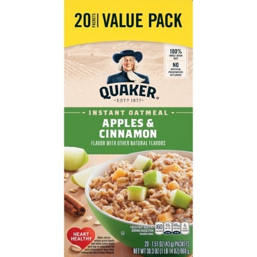 Bột yến mạch ăn liền táo & quế quaker instant oatmeal - apple ...