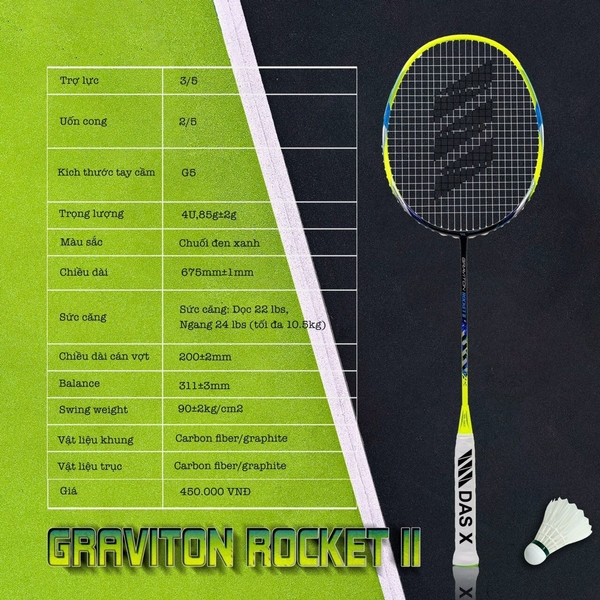 Vợt cầu lông DAS X GRAVITON ROCKET II